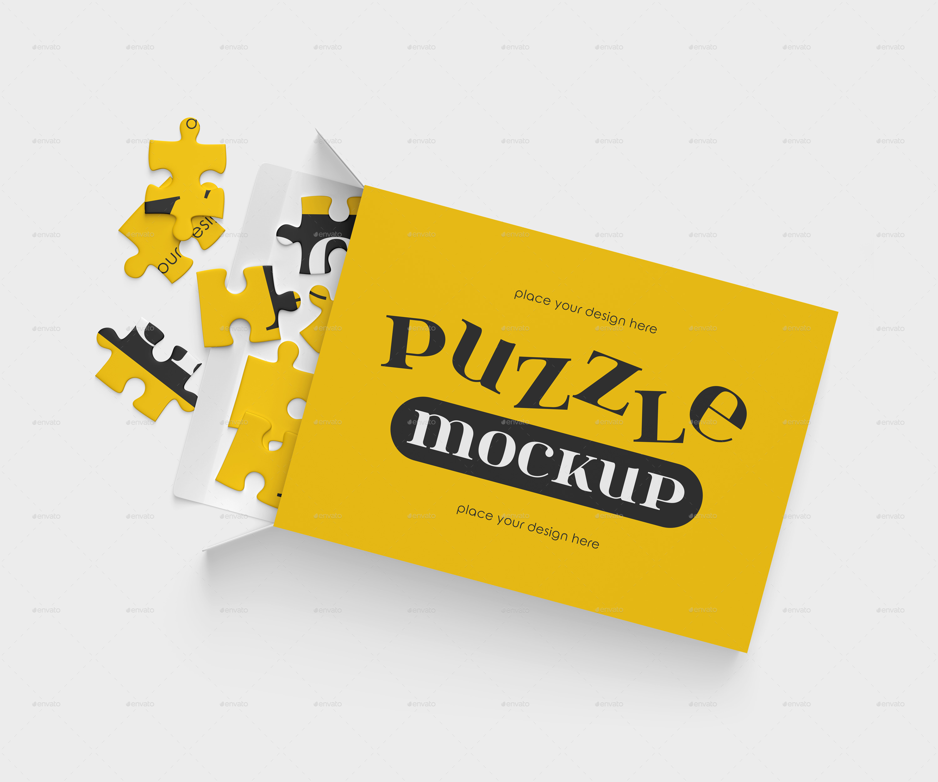 Jigsaw Puzzle Mockup Set, Graphics | GraphicRiver