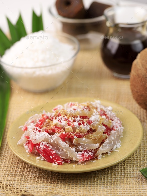 Cenil Merah Putih (Red and White Cenil), Indonesian Traditional Snack ...