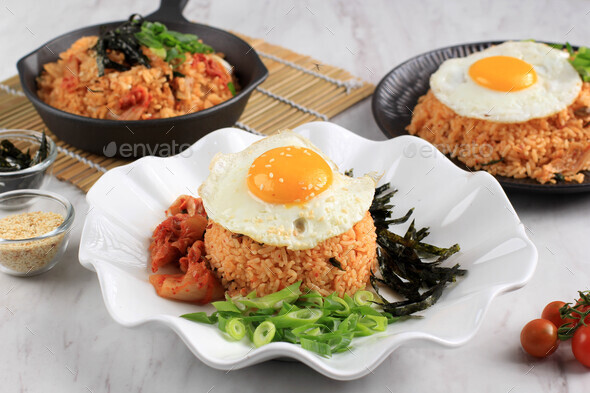 Bokkeumbap or Kimchi Fried Rice, South Korea Traditional Recipe Fried ...