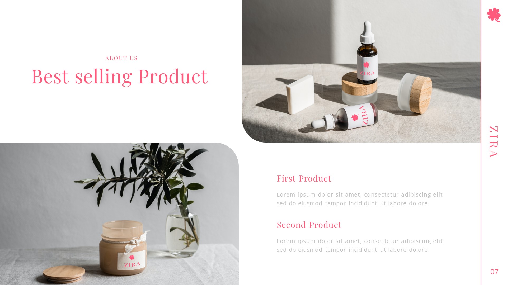 Zira – Beauty And Skincare Powerpoint Template, Presentation Templates