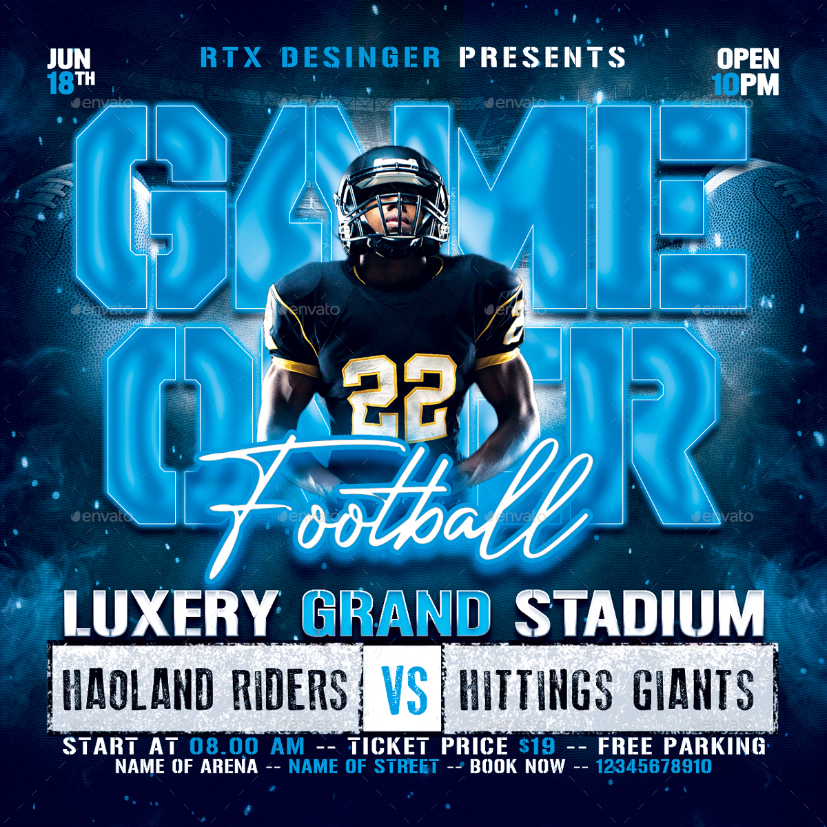 Football Flyer Bundle, Print Templates | GraphicRiver