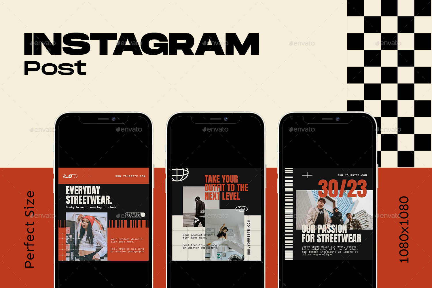 Rains Instagram Template, Web Elements | GraphicRiver