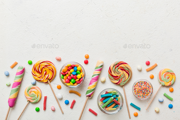 Tasty appetizing Party Accessories Happy Birthday Sweet. Different ...