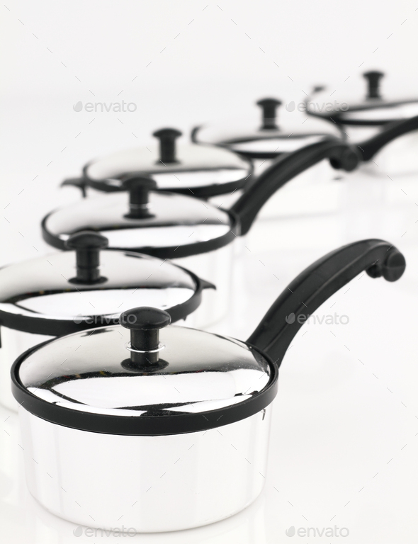 Group of stainless steel kitchenware Stock Photo by rawf8 | PhotoDune