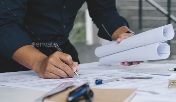 Architect engineer contractor design working drawing sketch plan ...