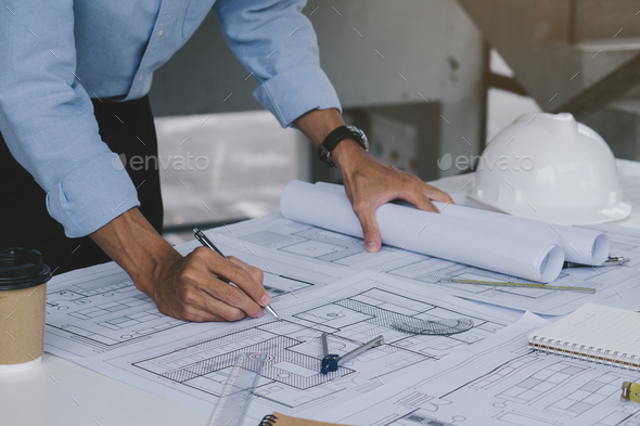 Architect engineer contractor design working drawing sketch plan ...