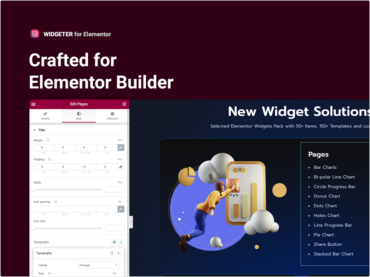 Widgeter – WordPress Widgets Pack for Elementor by merkulove | CodeCanyon