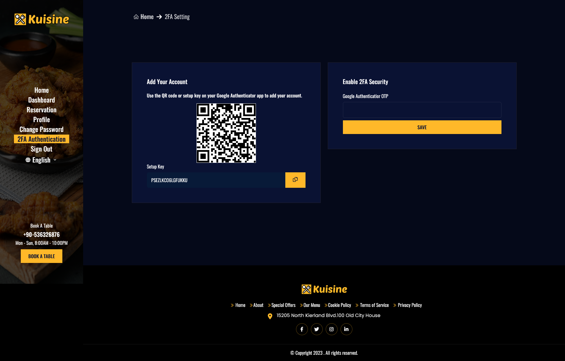 Kuisine - Restaurant Table Booking & Menu Management by wStacks | CodeCanyon