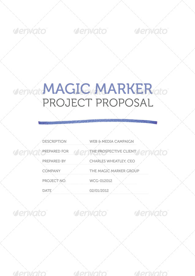 Magic Marker Business Proposal Template, Print Templates | GraphicRiver