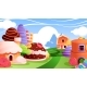Cartoon Candy House Background, Vectors | GraphicRiver