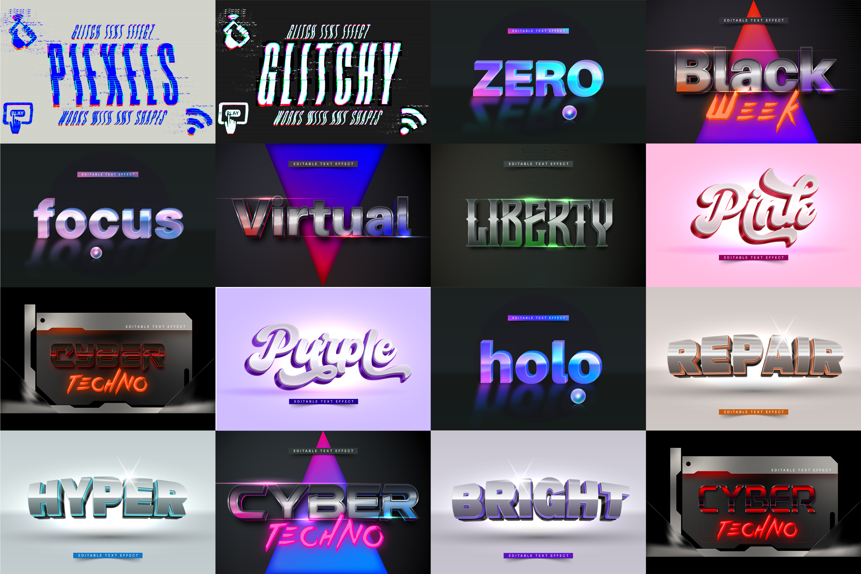 Amazing 50 Text Effects For Graphic Design Projects N37, Add-ons ...