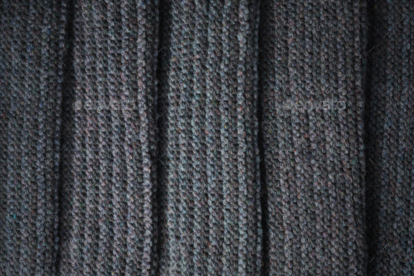 Folds of black knitted fabric. Knitted texture background. Stock Photo ...