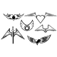 Set of Wing Symbols, Vectors | GraphicRiver