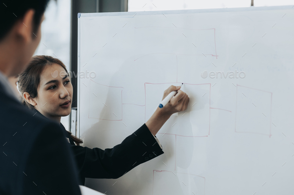 Meeting room for business people brainstorming together, business ...