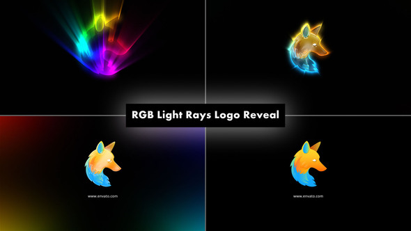 RGB Light Rays Logo Reveal, After Effects Project Files | VideoHive