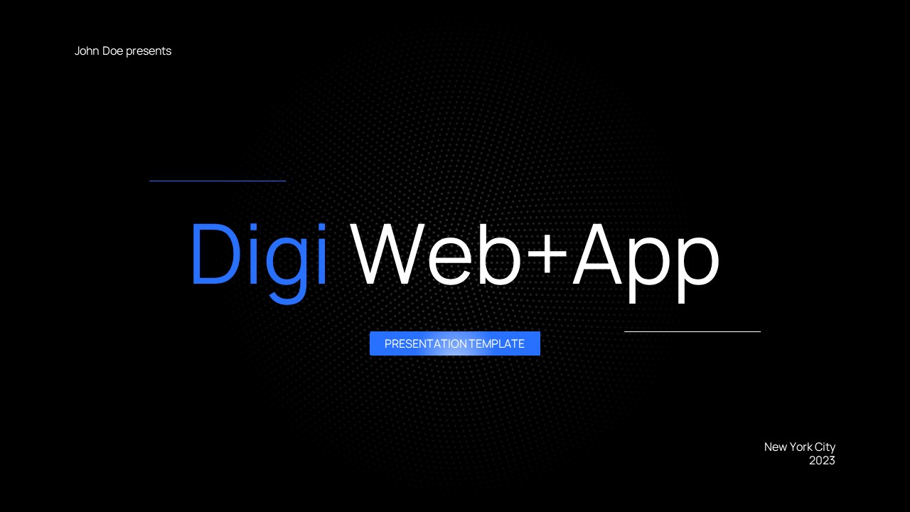 Digi Web App Product Google Slides Template, Presentation Templates