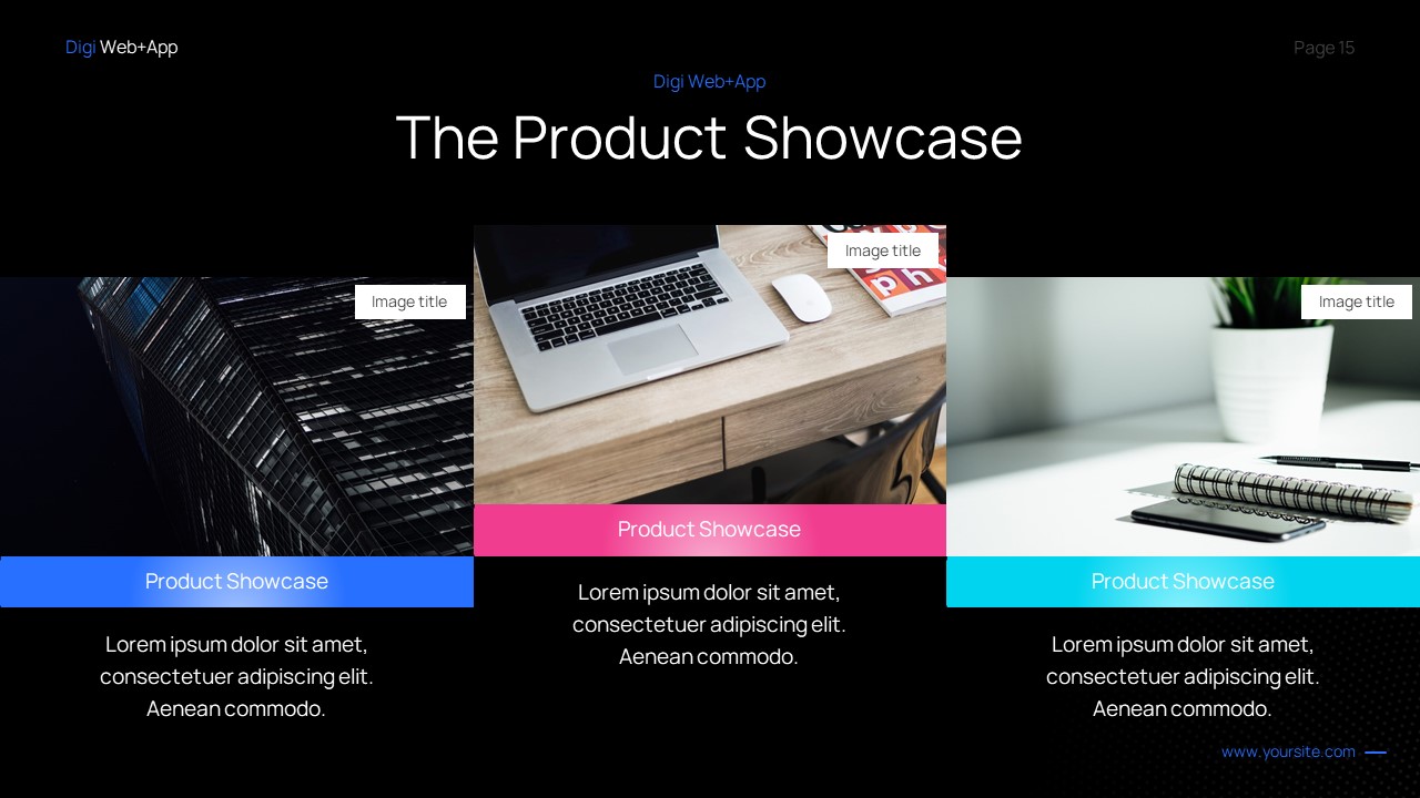 Digi Web App Product Google Slides Template, Presentation Templates