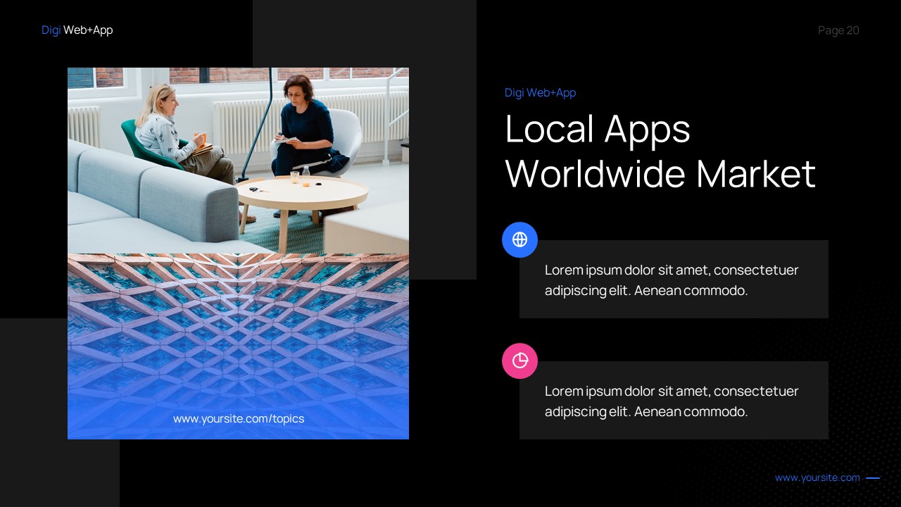 Digi Web App Product Google Slides Template, Presentation Templates