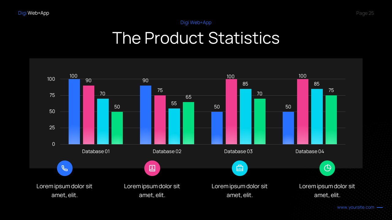 Digi Web App Product Google Slides Template, Presentation Templates