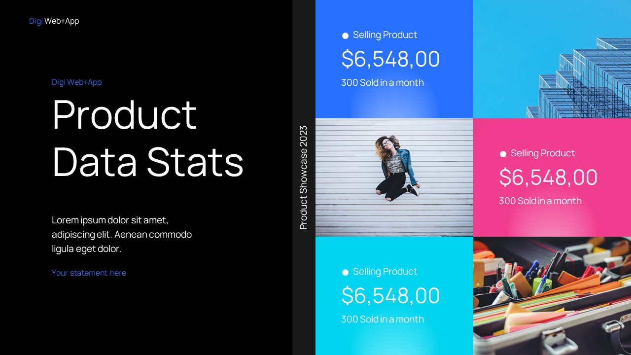 Digi Web App Product Google Slides Template, Presentation Templates