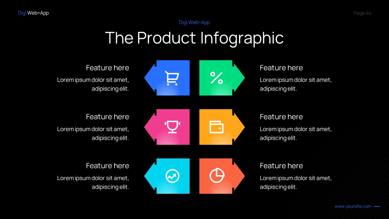 Digi Web App Product Google Slides Template, Presentation Templates