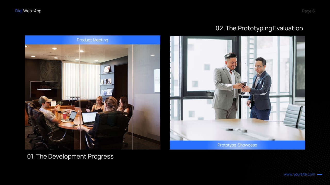 Digi Web App Product Google Slides Template, Presentation Templates