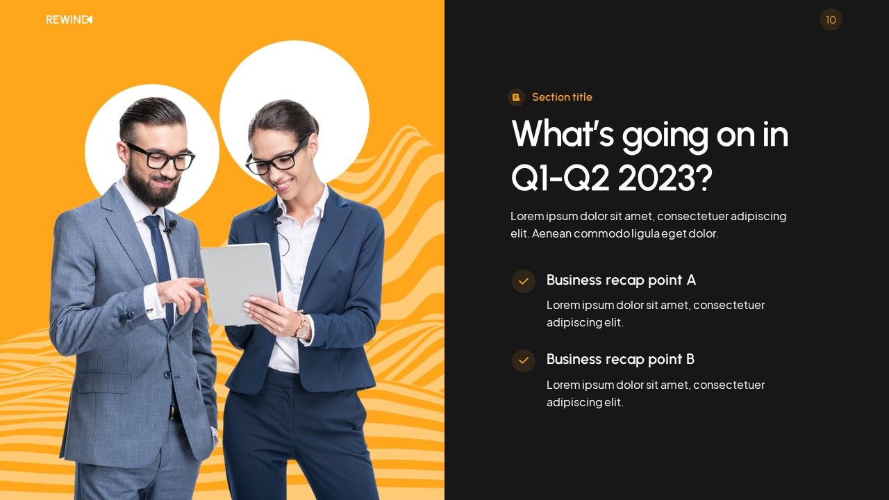 Rewind Yearly Recap Google Slides Template, Presentation Templates