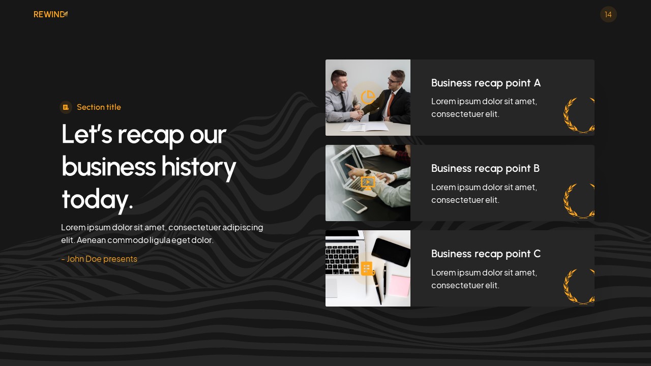 Rewind Yearly Recap Google Slides Template, Presentation Templates