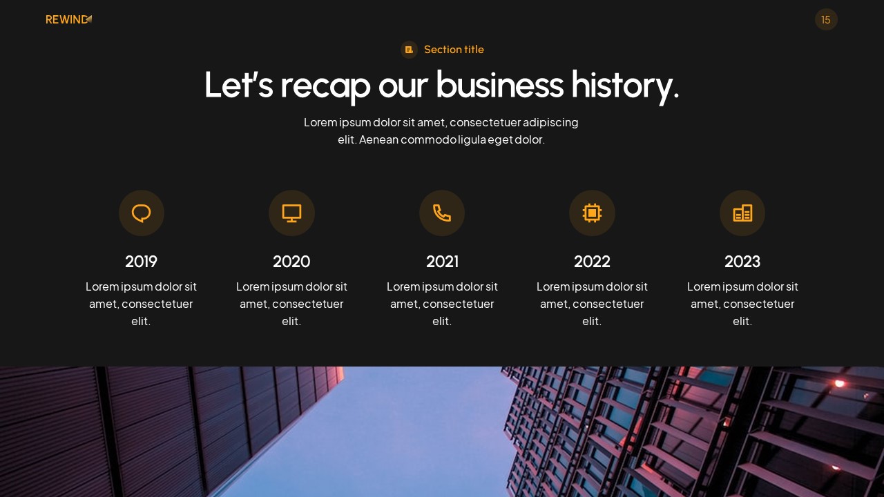Rewind Yearly Recap Google Slides Template, Presentation Templates