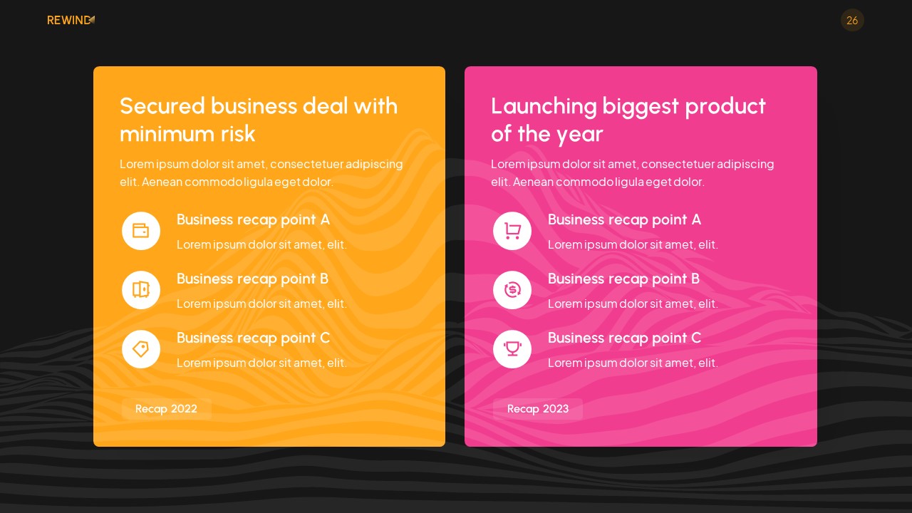 Rewind Yearly Recap Google Slides Template, Presentation Templates