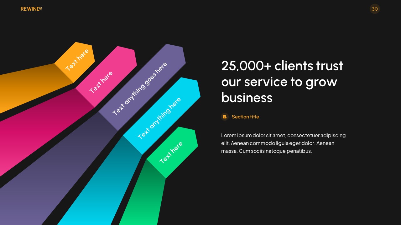 Rewind Yearly Recap Google Slides Template, Presentation Templates