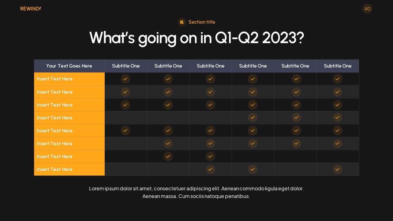 Rewind Yearly Recap Google Slides Template, Presentation Templates