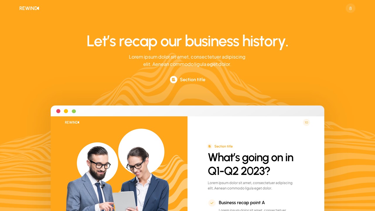 Rewind Yearly Recap Google Slides Template, Presentation Templates