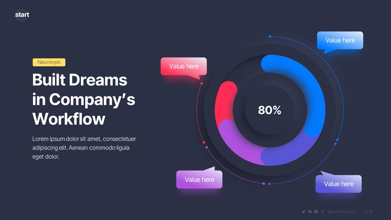 Start Neumorph Google Slides Template, Presentation Templates ...