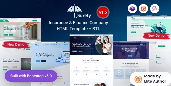 Surety - Insurance & Finance Company HTML Template by EnvyTheme ...