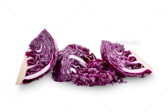 Purple cabbage isolated on white background Stock Photo by freedomnaruk