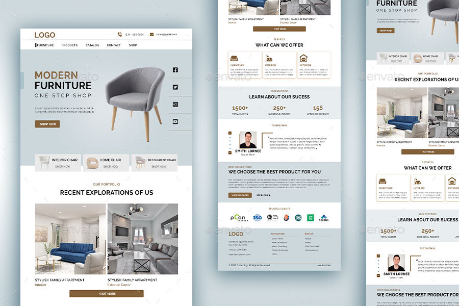Furniture Email Newsletter PSD Template, Web Elements | GraphicRiver