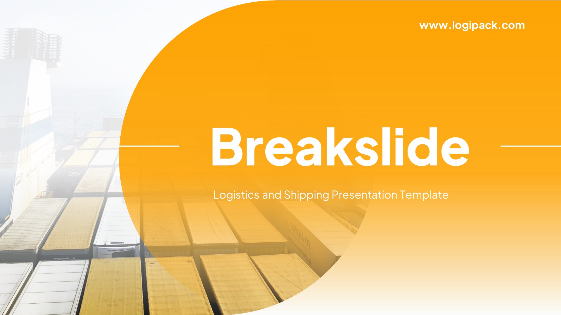 Logipack - Logistics & Shipping PowerPoint Template, Presentation Templates