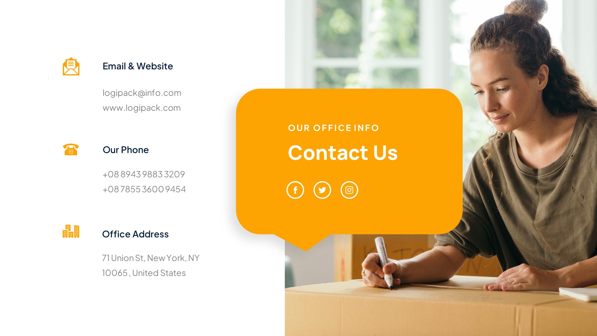 Logipack - Logistics & Shipping PowerPoint Template, Presentation Templates