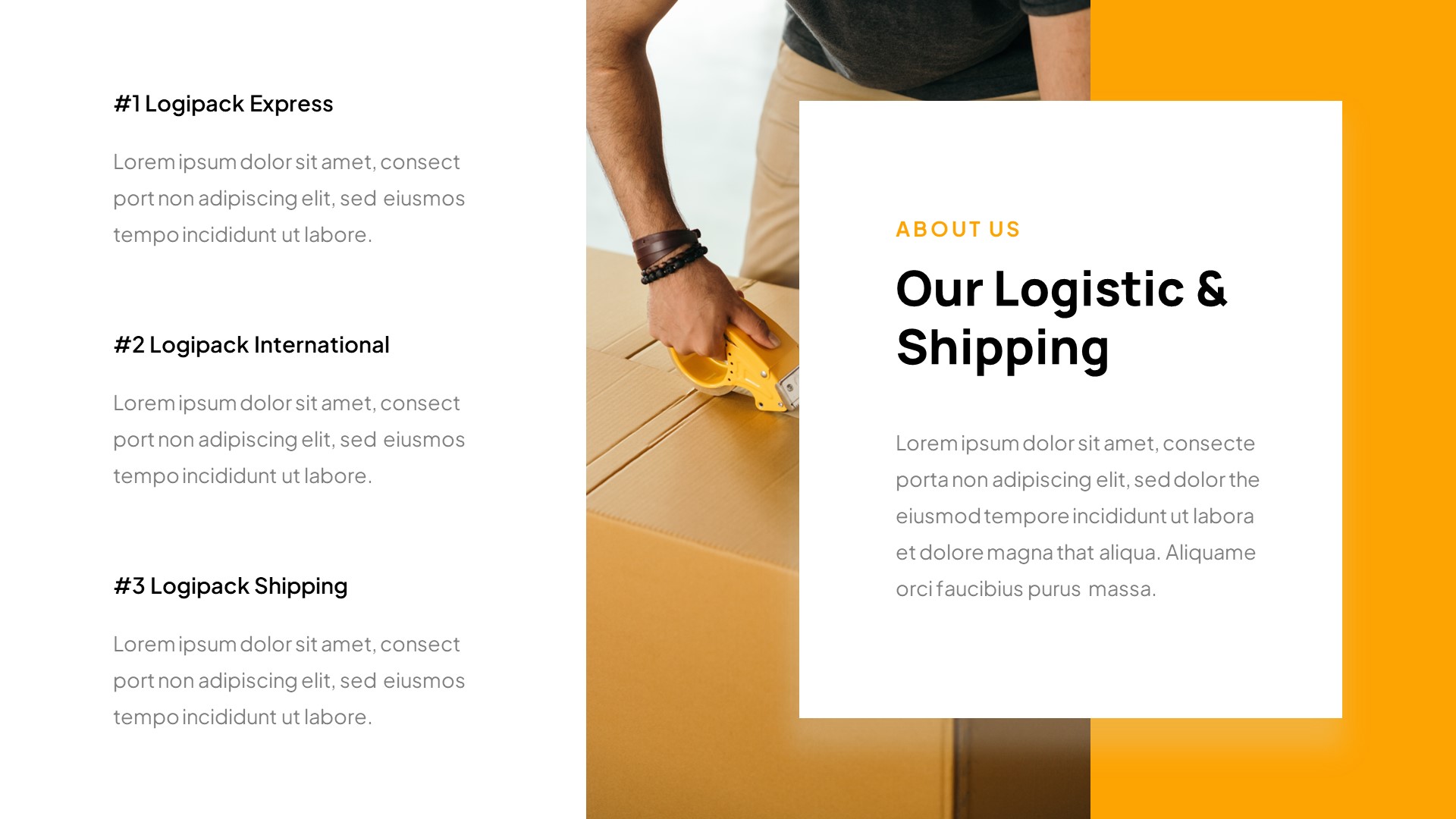Logipack - Logistics & Shipping PowerPoint Template, Presentation Templates