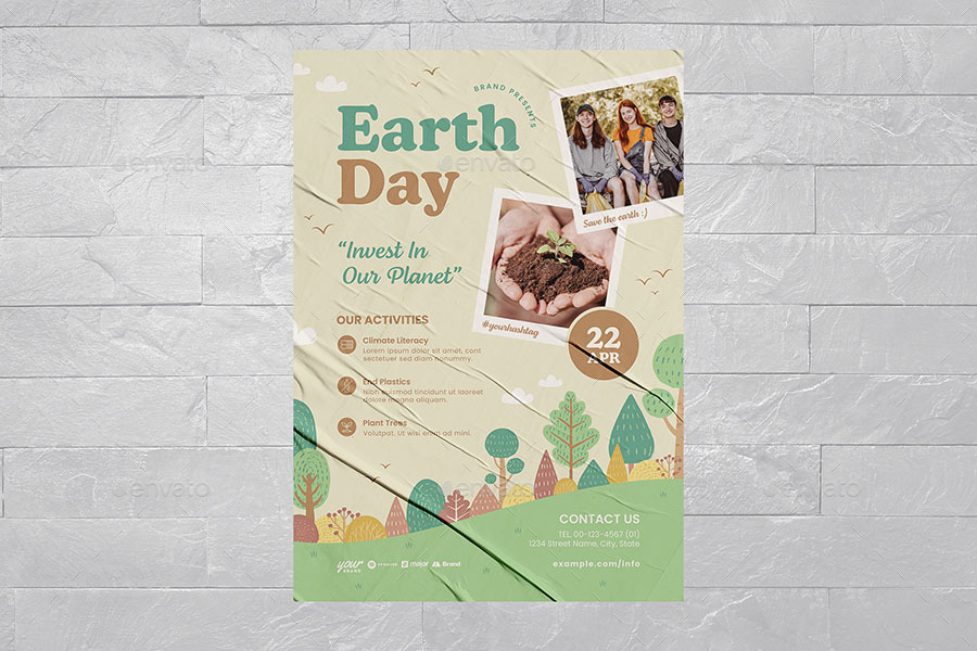 Earth Day Flyer Template, Print Templates | GraphicRiver