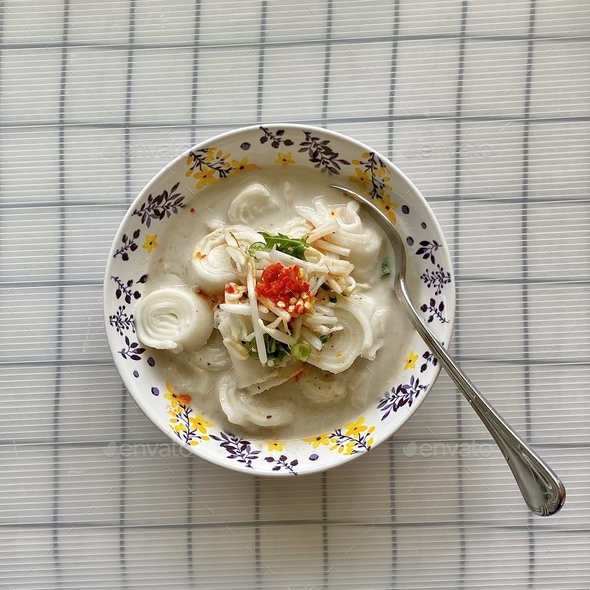 Laksam, local Malaysian savoury one-meal dish originating from Kelantan ...