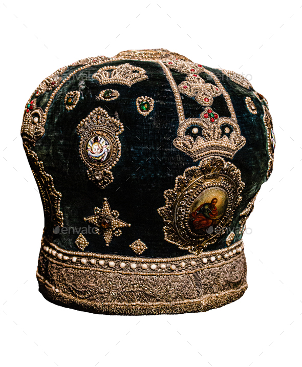 Old hat of the priest of the Orthodox Church. Antique headdress ...