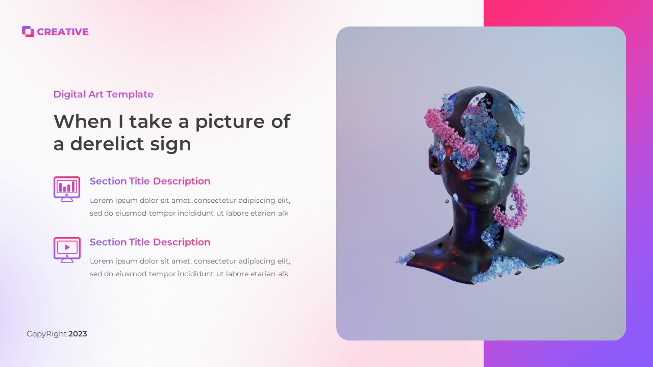Creative Digital Art Powerpoint Template, Presentation Templates ...