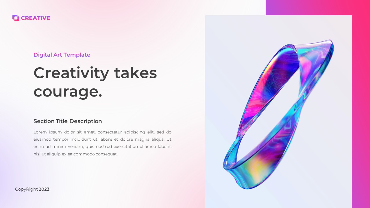 Creative Digital Art Powerpoint Template, Presentation Templates ...