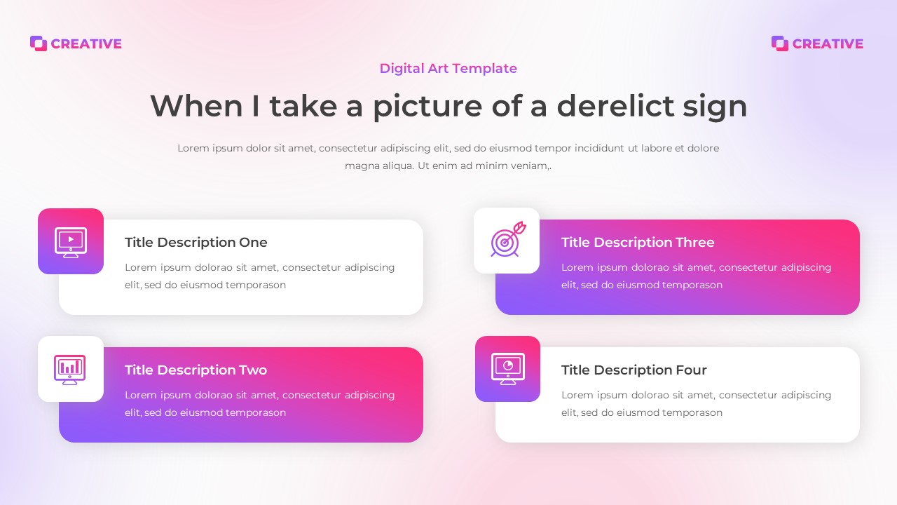 Creative Digital Art Google Slides Template, Presentation Templates