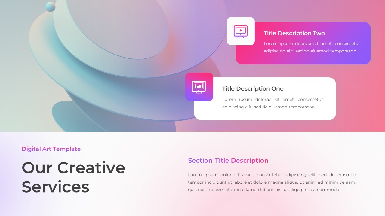 Creative Digital Art Google Slides Template, Presentation Templates