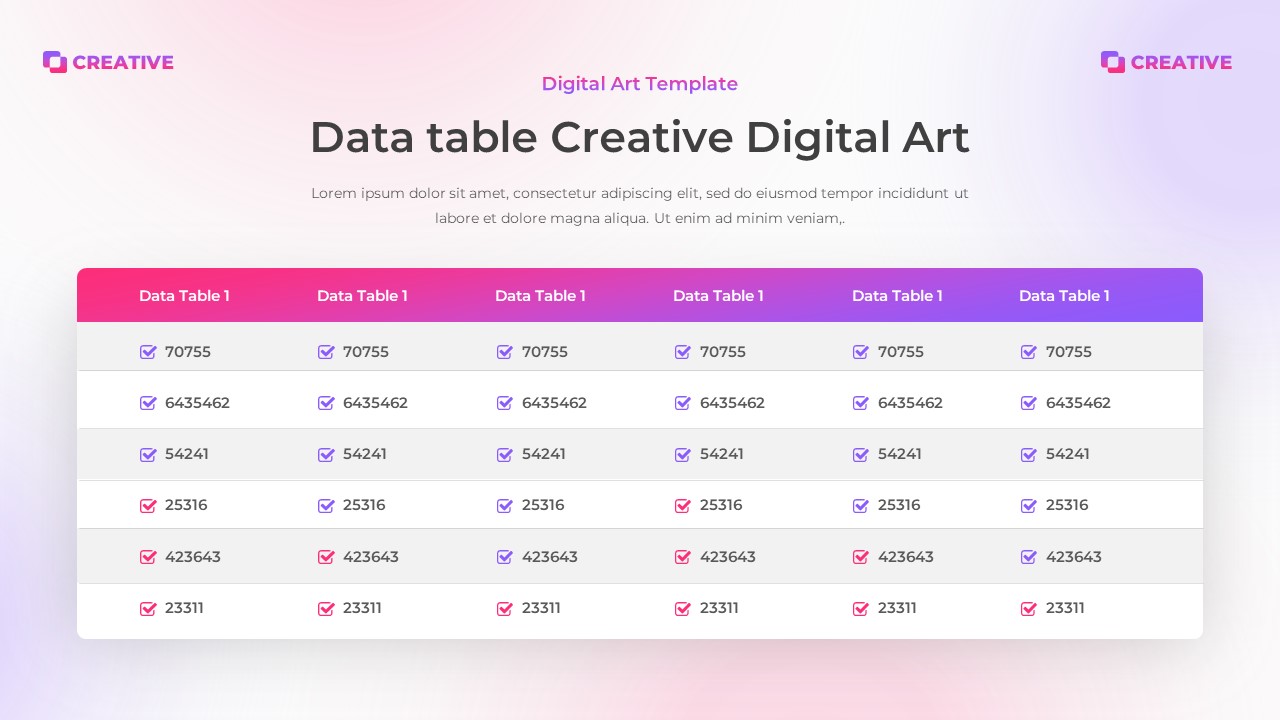 Creative Digital Art Google Slides Template, Presentation Templates