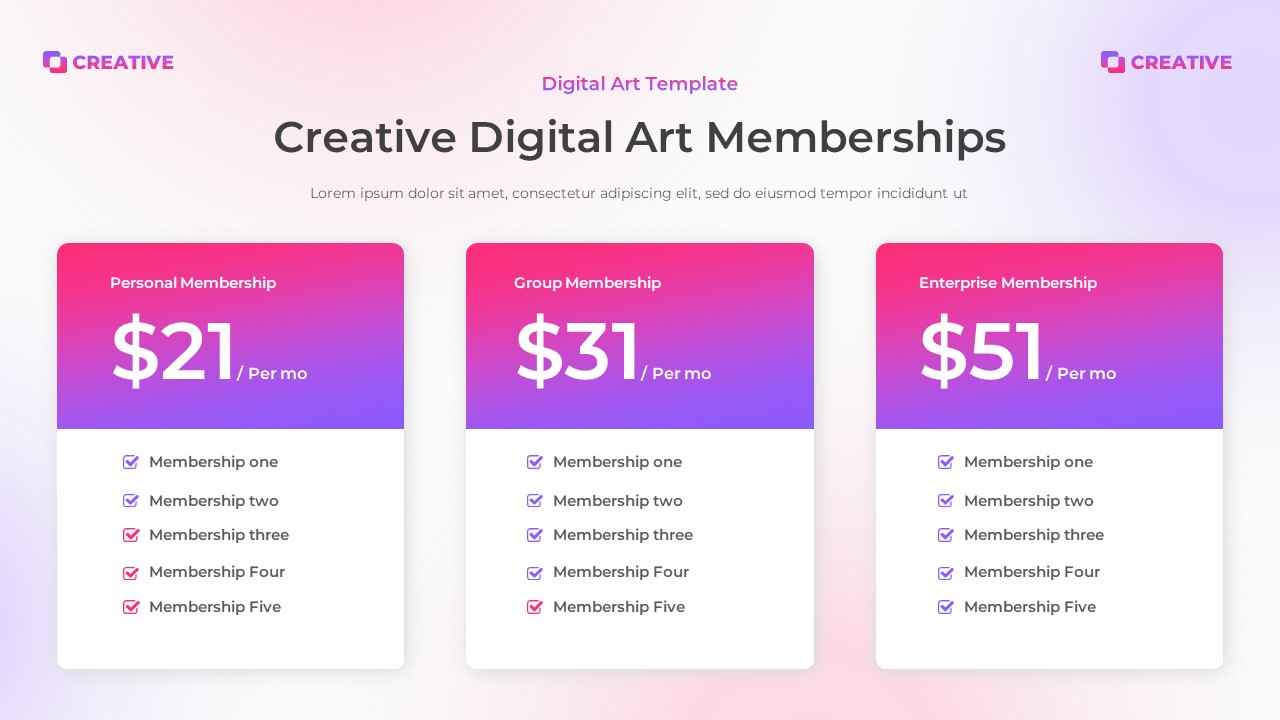 Creative Digital Art Google Slides Template, Presentation Templates