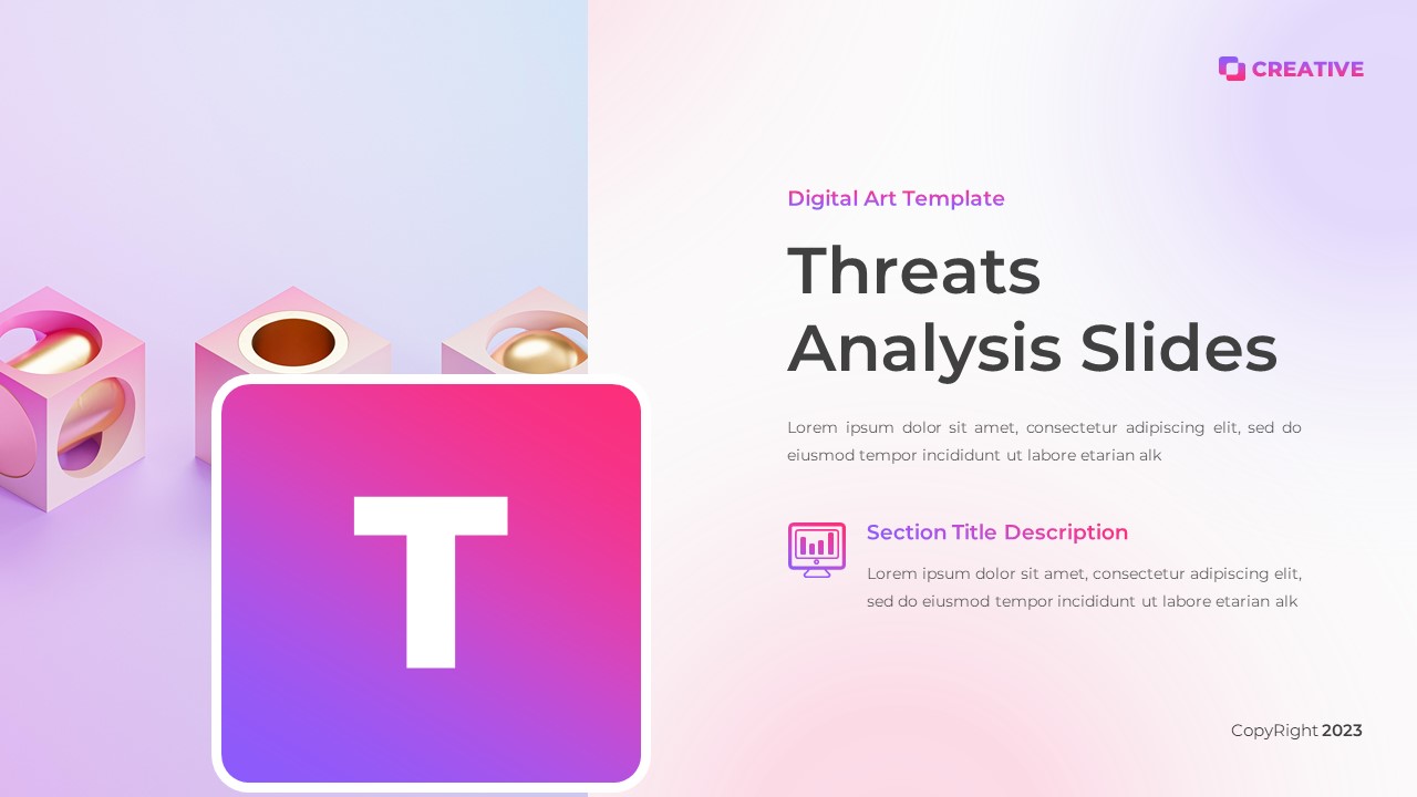 Creative Digital Art Google Slides Template, Presentation Templates